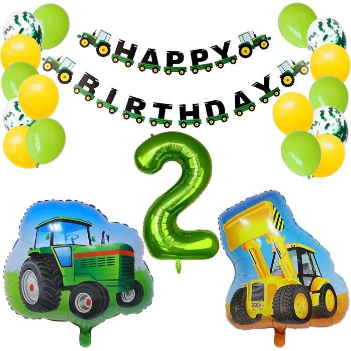 Decoration Anniversaire Garcon 2 Ans Tracteur Happy Birthday Decoration ...