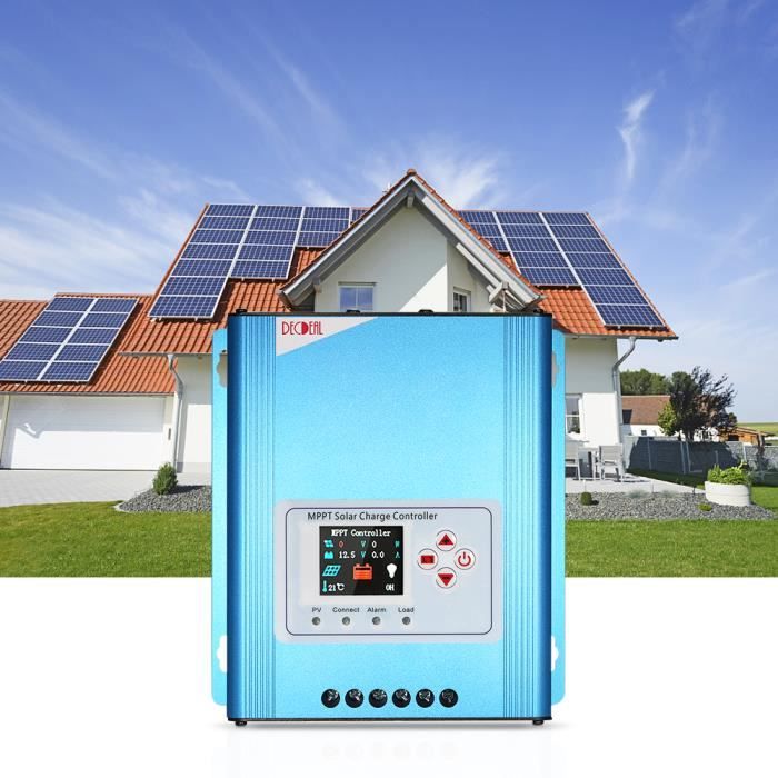 30A Contrôleur de charge solaire MPPT 12V / 24V / 48V avec affichage LCD Protection contre ...