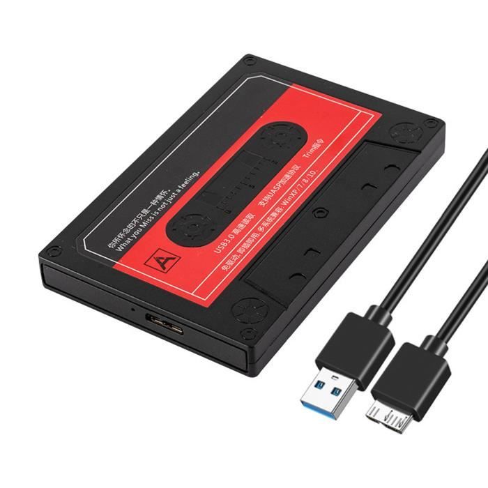 HURRISE Boîtier Disque Dur Externe 2.5 Pouces SATA USB 3.0 5Gbps pour ...