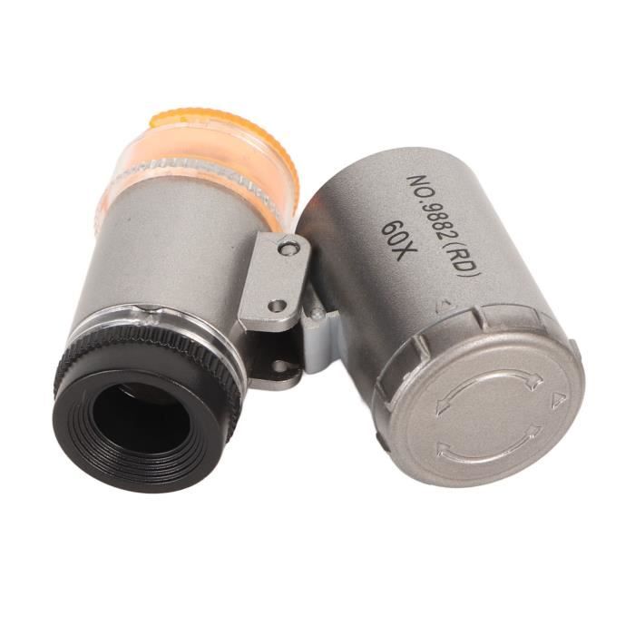 Loupe microscope de poche 60X avec lumière LED - MOTHINESSTO - Zoom ...