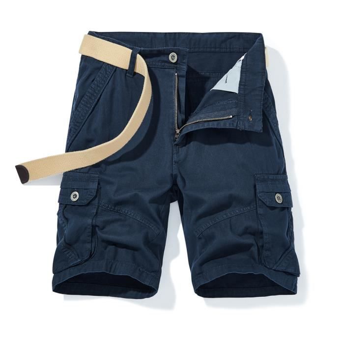 Short Homme Coupe ample en coton avec de multiples poches pour une mode ...