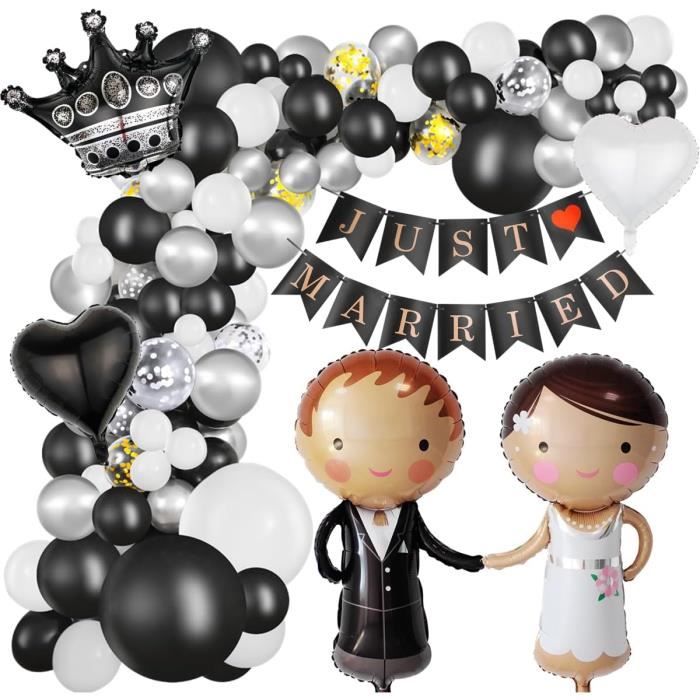 Décoration De Mariage Ballons De Mariage Just Married Guirlande Mr Mrs Ballon Mariage À Thème ...