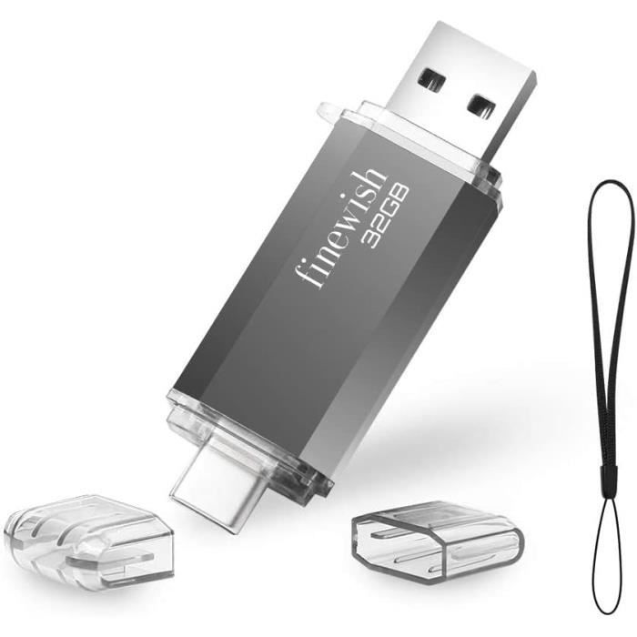 Clé Usb 32 Go, 2 En 1 Usb C Pendrive 32Gb Portable Clef Usb 32Go Type C ...