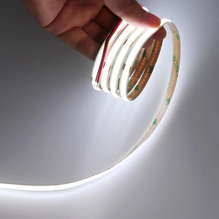 24V Ruban Led Cob Blanc Froid 6000K 6M Intérieur, 320Leds-M Lumineuse ...