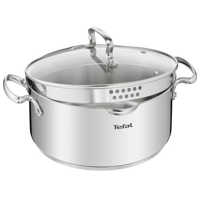 TEFAL Duetto+ Faitout 18 cm, Induction, Acier inoxydable haute qualité, Garantie 10 ans ...