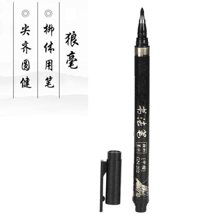 TMISHION stylo pinceau chinois 12pcs stylo de pratique de calligraphie ...