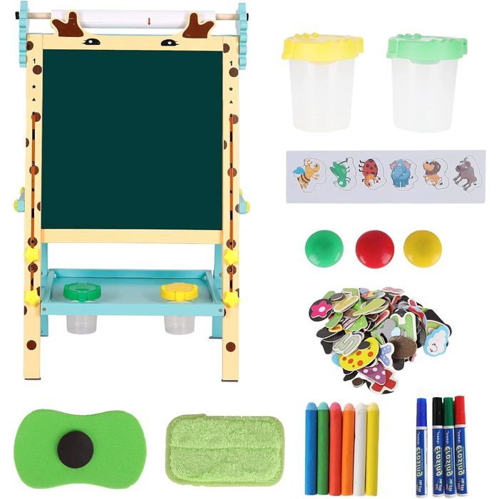 Tableau Enfant 3 en 1 3 en 1 avec Chevalet Magnétique et Accessoires ...