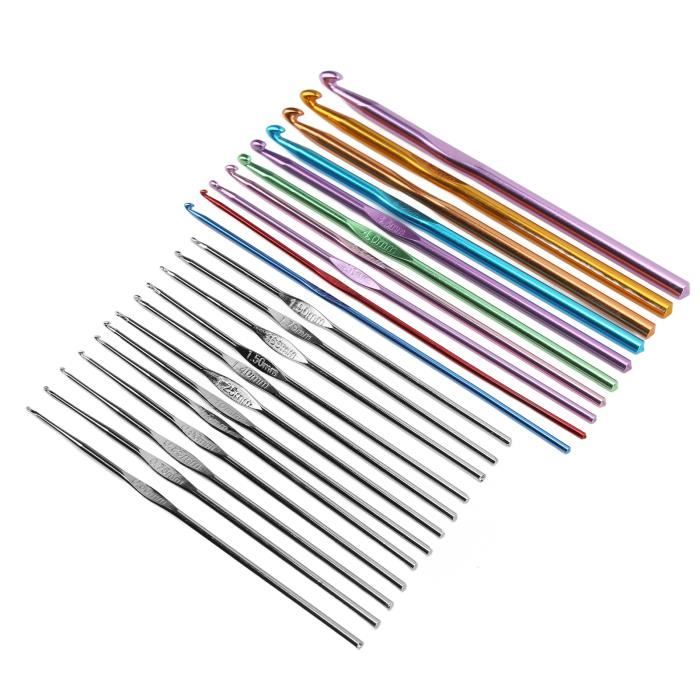Ensemble de crochets Lot de 22 Crochets Extra Longs avec Poignées en ...