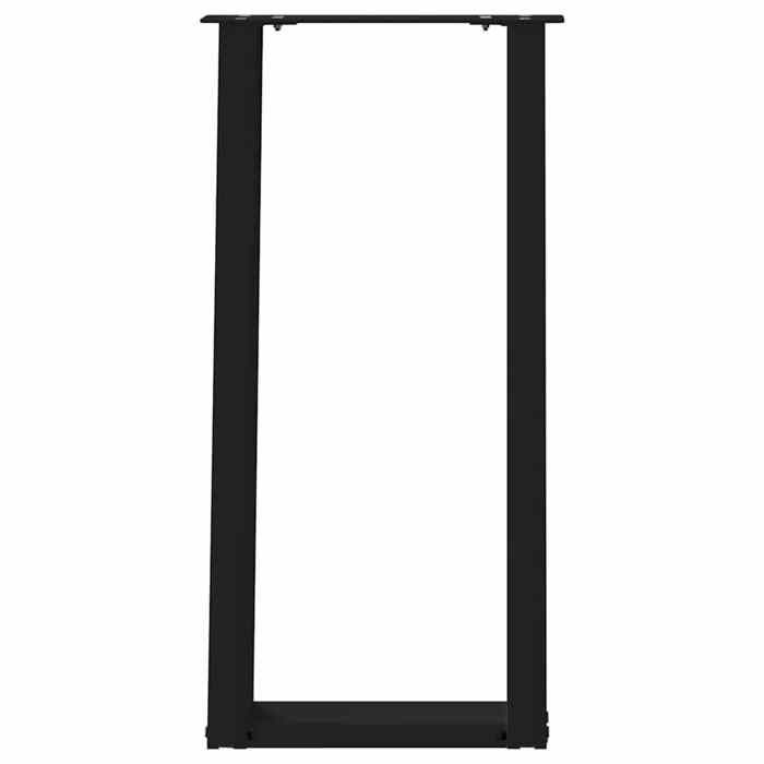 VidaXL Pieds de table console en U, 2 pièces, noir, 38 x (72-73) cm ...