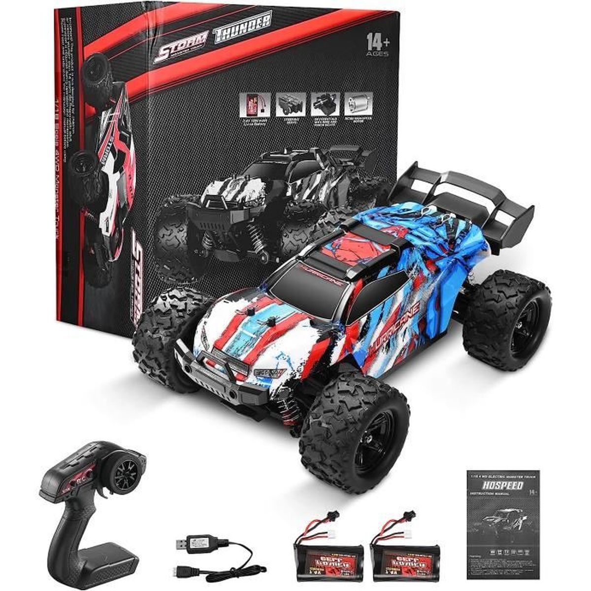 Voiture télécommandée 1:18 RC Car avec Une Voiture RC RC à 4 Roues ...