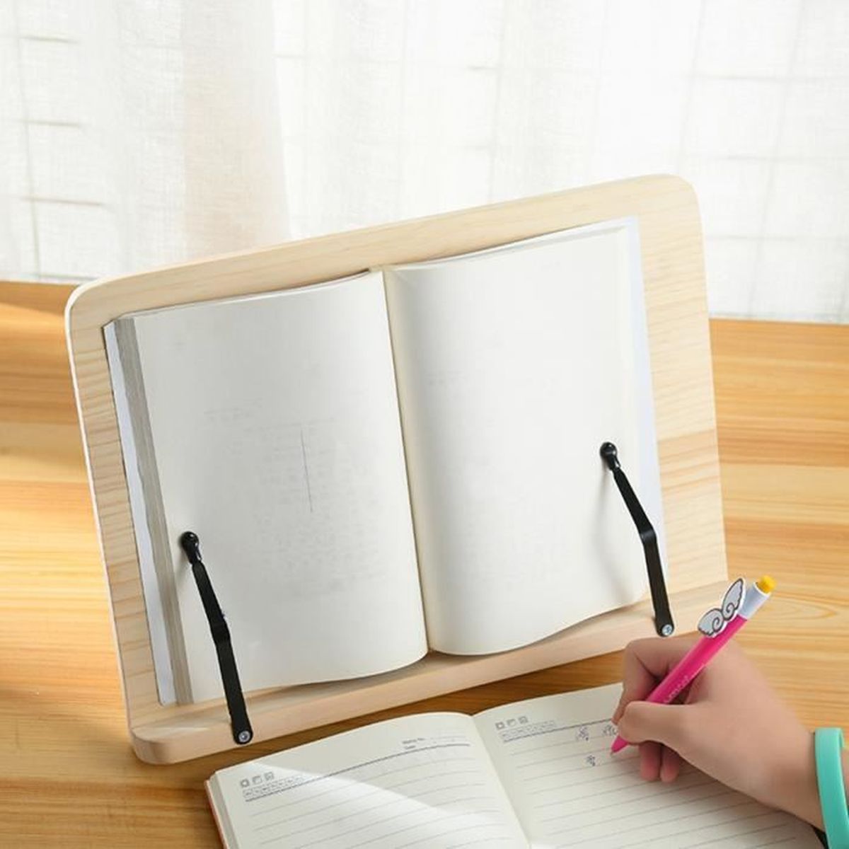 XUY-Support de livre en bois affichable réglable pliable pour l'école ...
