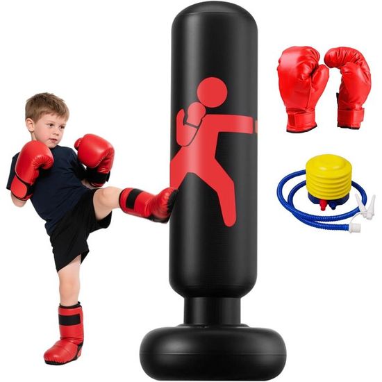Sac de Boxe Enfant,160 cm Gonflable Sac de Frappe,Set de Boxe pour ...