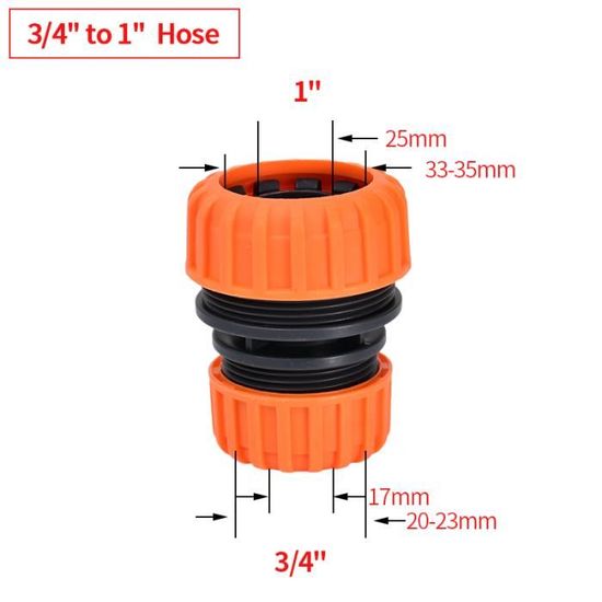 3l4 à 1 pouce-Connecteur de Raccord Tuyau D'arrosage,Adaptateur Robinet ...