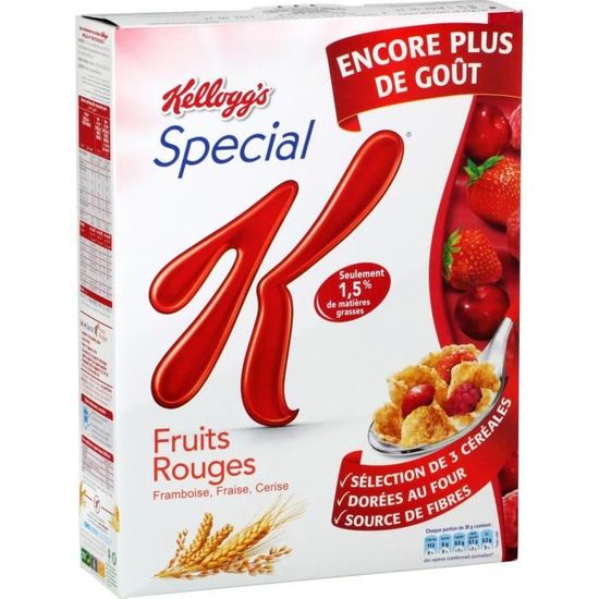 Céréales aux fruits rouges 300 g Kellogg's - Cdiscount Au quotidien