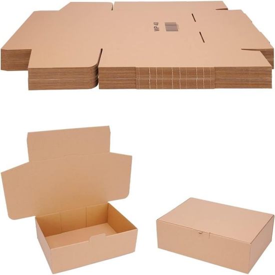 Verpacking Lot de 50 cartons d'expédition pliables - 310 x 215 x 100 mm ...