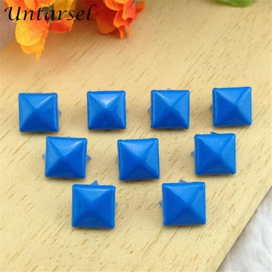 RIVET,light blue--Rivets pyramides multicolores 9mm, 100 pièces-lot ...