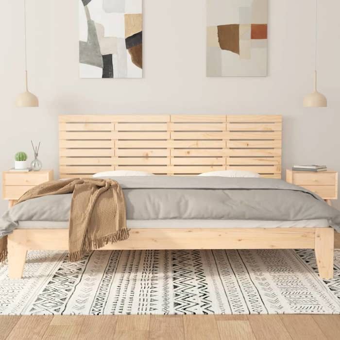 Tête de lit murale-Tête de Cadre de Lit 166x3x63 cm Bois massif de pin ...