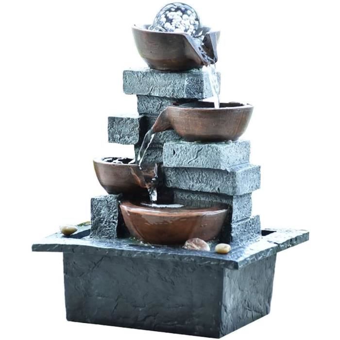 Décoration de Table Pots de Niveaux Fontaine Fontaine de Table Rustique ...