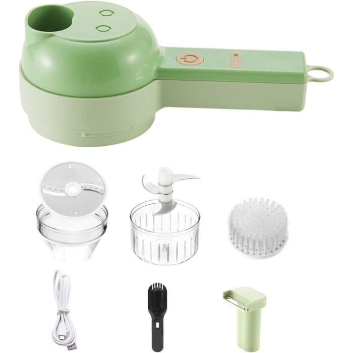 Trancheuse et hachoir 4 en 1 électrique portable Mini processeur avec ...