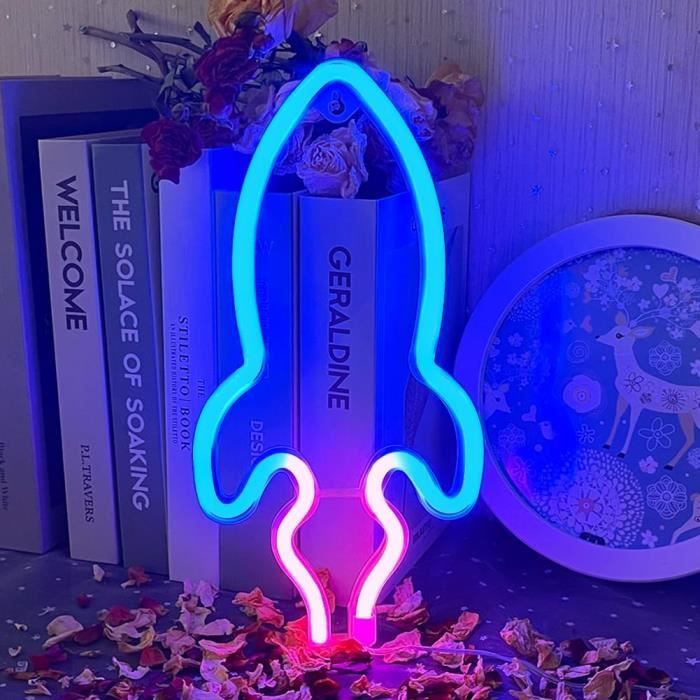 Fusée Neon Lights, Led Néon Enseigne Néon Signs Enseignes Lumineuses ...