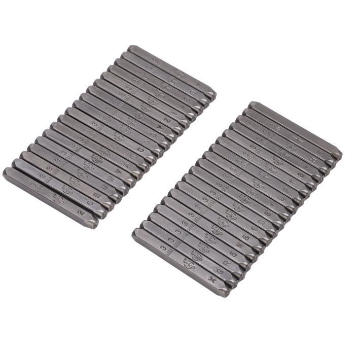 Fdit Kit d'estampage de métal 36 pièces lettre timbres lettres ...