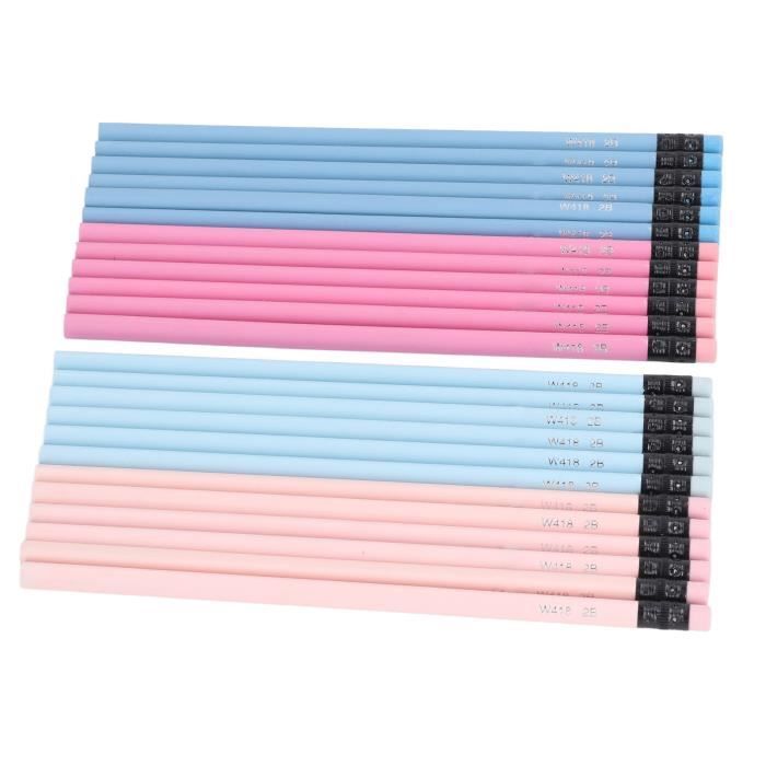 60 Pièces 2B Croquis Crayons Ensemble Graphite Crayon Kit Personnalisé ...