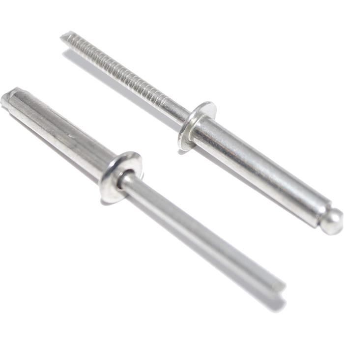 Rivet - 50 Rivets Aveugles 48 X 25 Mm Acier Inoxydable A2 (V2A) Tête ...