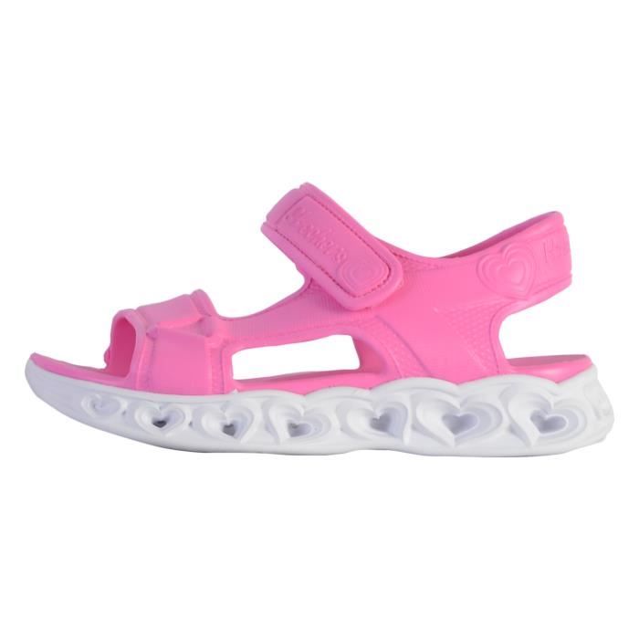 Sandales Skechers Enfant Lumineuses - Marque SKECHERS - Scratch - Rose ...
