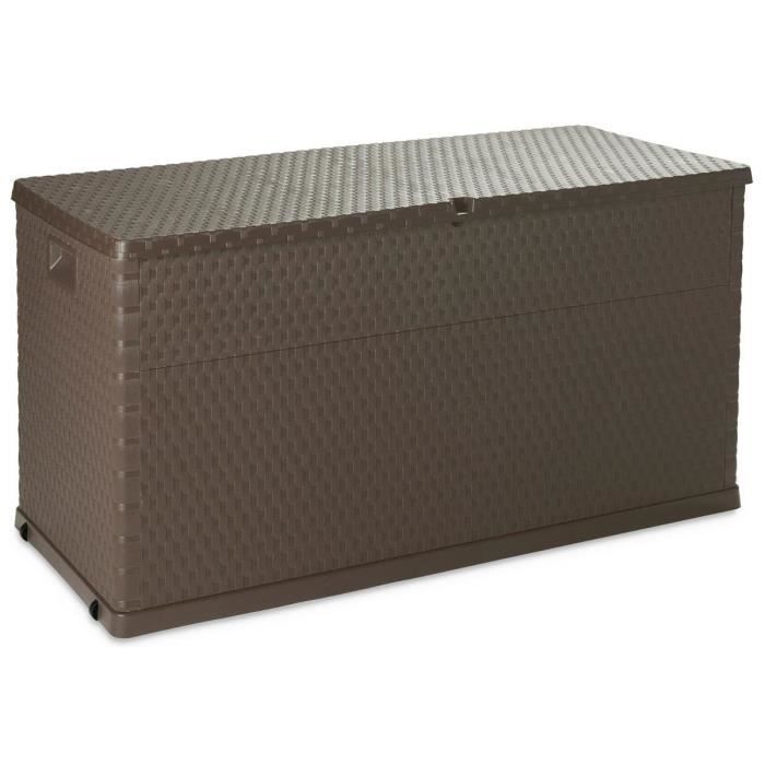 Coffre de Rangement "Rattan" Marron - Achat / Vente Coffre de Rangement ...