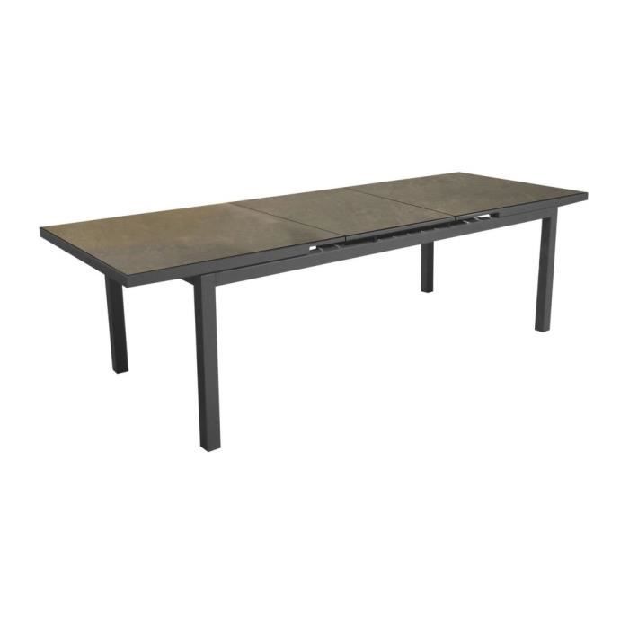 Table de jardin - PROLOISIRS - Téramo Lift - HPL Fundermax® - graphite ...