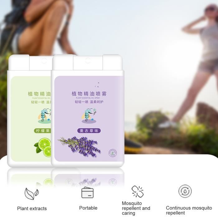 Spray répulsif de moustique Spray d'Huile Essentielle de Plante Anti ...