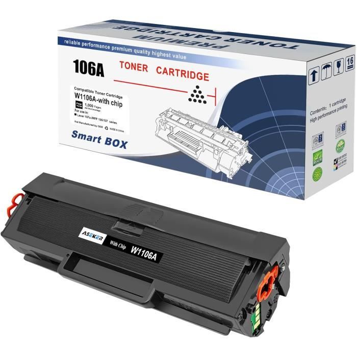Compatible 106A W1106A Toner Cartouche Pour Hp Laser 107 107W 107A 107R ...