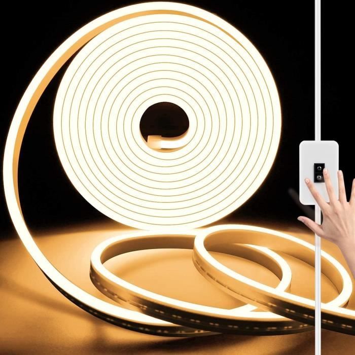 Néon led bande, 12V Lumière néon LED Interrupteur à capteur avec ...