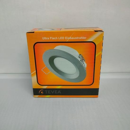 Led Spots Encastrables Ultra Plats | 3.5W 300 Lm 230V | Cadre Argent - Blanc Chaud | Lot De 5 ...