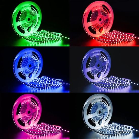 Ruban LED 12V RGB,5mm de large ultra fin Bande LED 5M 3535 IP20 120 ...