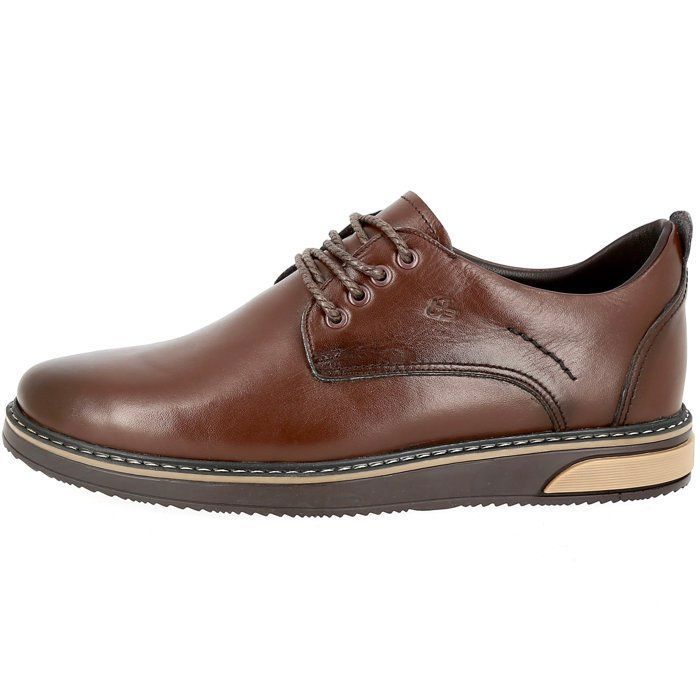Chaussures derby homme en véritable cuir marron DM302B43 Marron ...