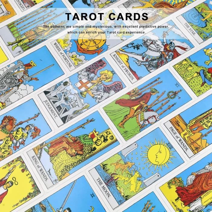 Jeu Tarot, 78 Pièces Tarot Rider Waite En Papier Couché, Tarot ...