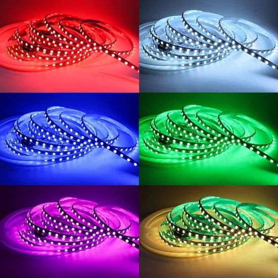 Ruban LED 12V RGB,5mm de large ultra fin Bande LED 5M 3535 IP20 120 ...
