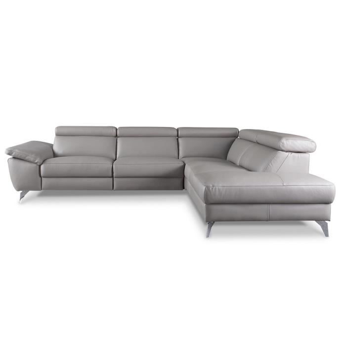 Canapé d'angle relax en 100% tout cuir épais luxe italien - 1 relax ...