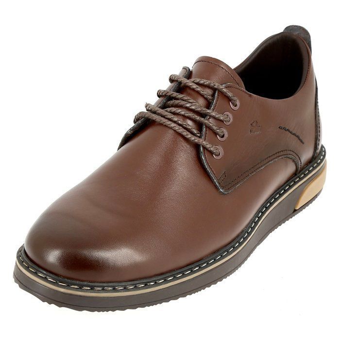 Chaussures derby homme en véritable cuir marron DM302B43 Marron ...