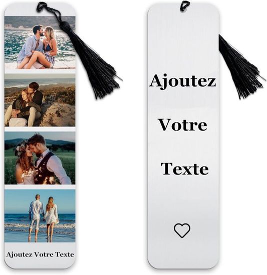 4 Photos Marque Page Personnalisable avec Photo et Texte, Marque Page ...