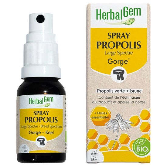 Herbalgem Propolis Large Spectre Gorge Spray Bio 15ml - Cdiscount Au ...