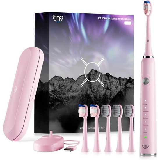 Brosse À Dent Électrique Rechargeable Sonique Femme Avec Étui De Voyage ...