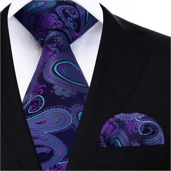 Cravate Homme Paisley Cravates En Soie Pour Hommes Mariage Cravatte Et ...