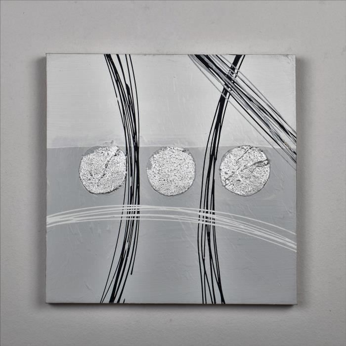 Tableau déco Modern 8 - Toile peinte à la main - 30 x 30 x 2.5 cm ...