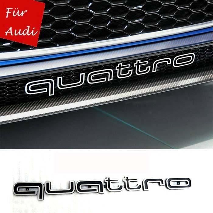 Logo QUATTRO Grill avant Badge Embleme Voiture Décoration pour Audi RS4 ...