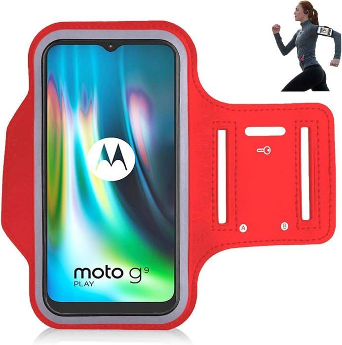 Étui de brassard pour moto G9 Play Brassard pour sport course à pied jogging marche randonnée ...