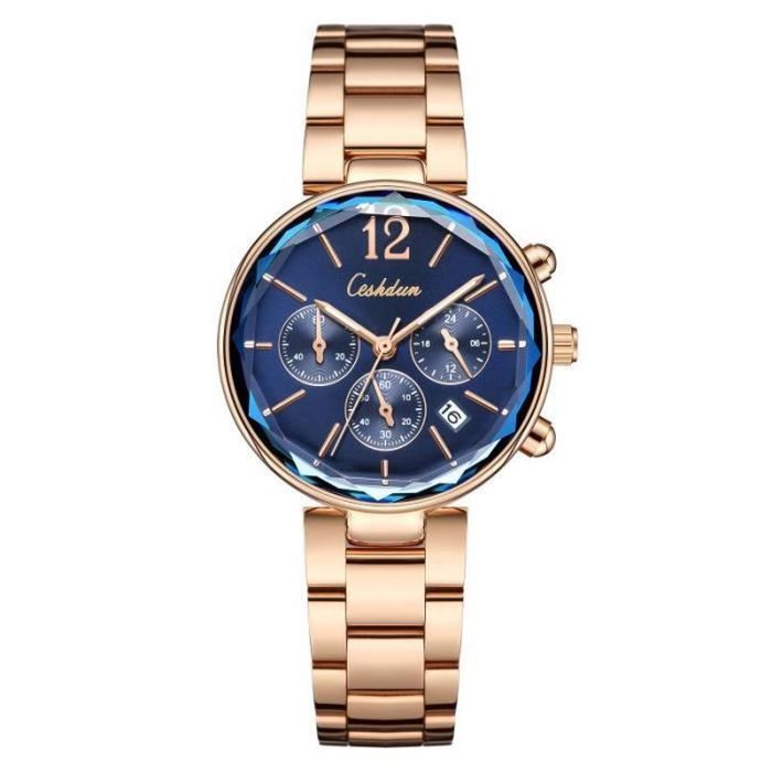 SHARPHY Montre Femme marque de Luxe chorongraphe diamant quartz étanche ...