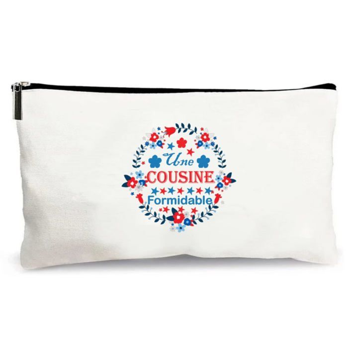 Trousse Beige Une Cousine Formidable Cadeau Fait Main Merci école Cdiscount Bagagerie