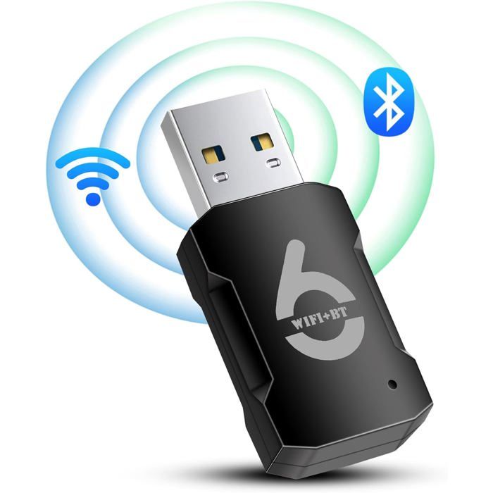 Bluetooth Clé Wifi Pour Pc,Ax900Mbs Cle Wifi 6 Doublebande (5.8 Ghz/2.4 ...